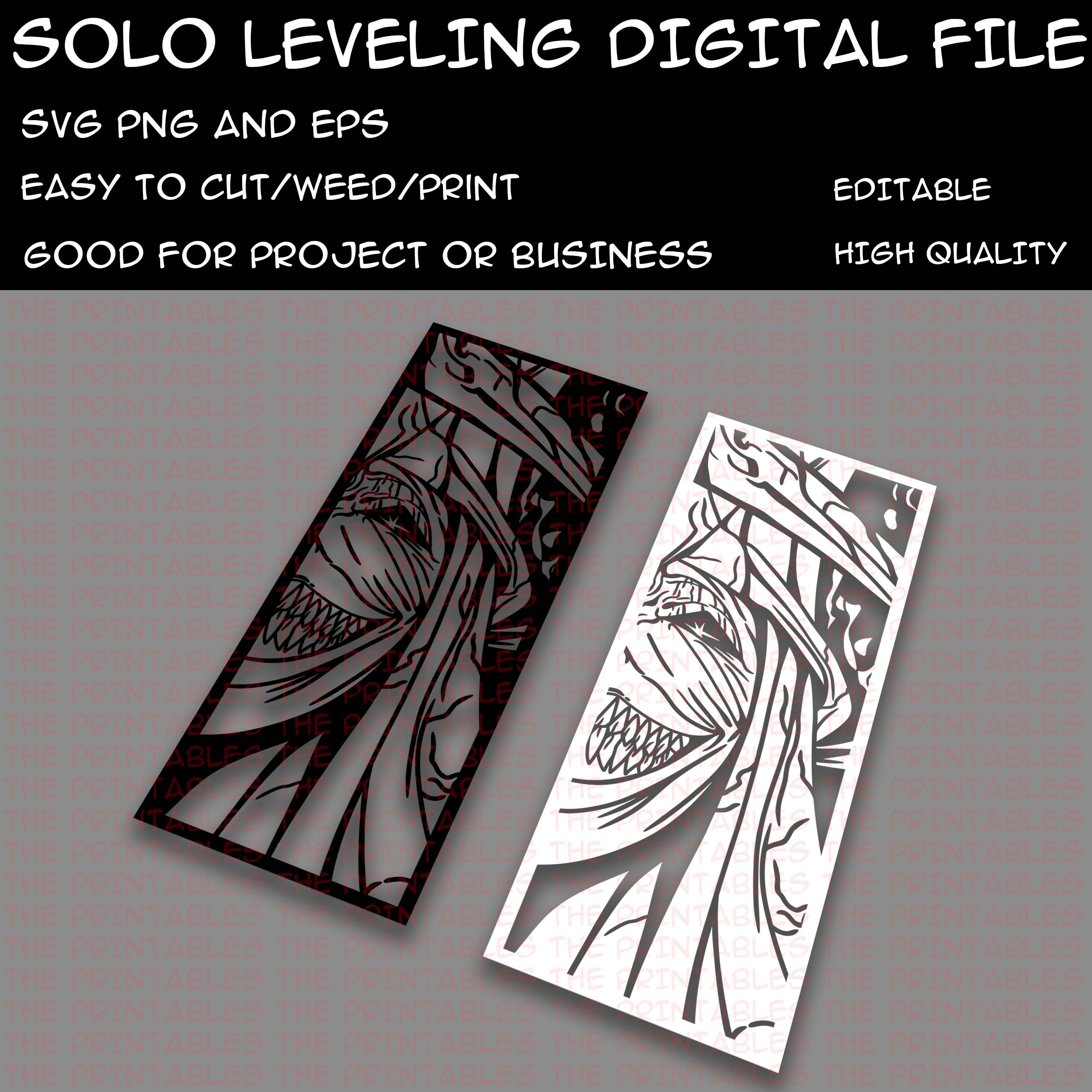Solo Levelling V2 Shirt and Sticker Design, Digital Files, Ready to ...