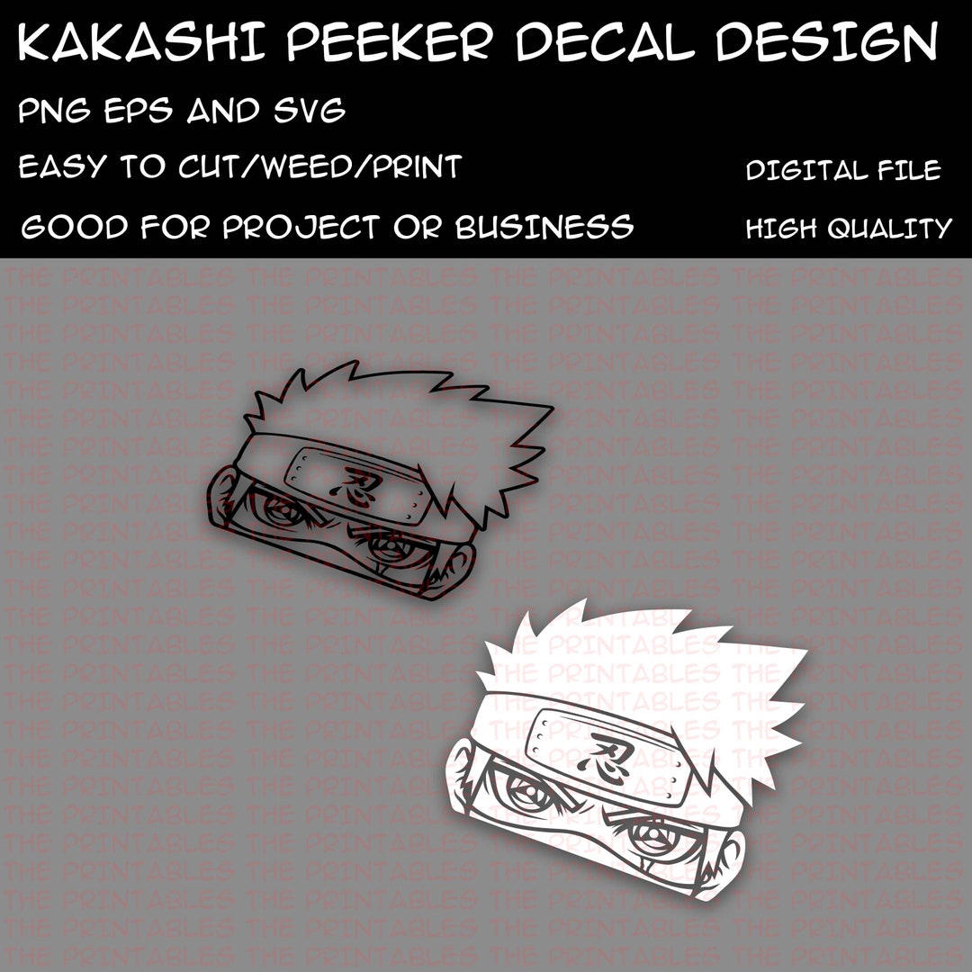 Ninja Sensei With Red Eye Peeker Decal Design Anime Svg - Etsy