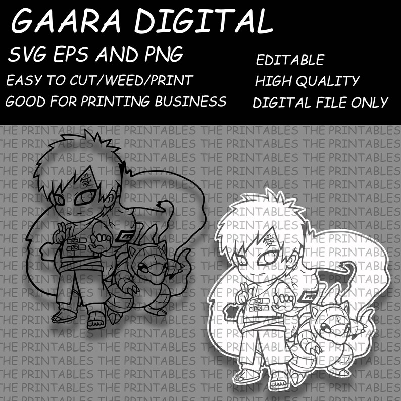 Sand Ninja Decal Anime Svg File - Etsy