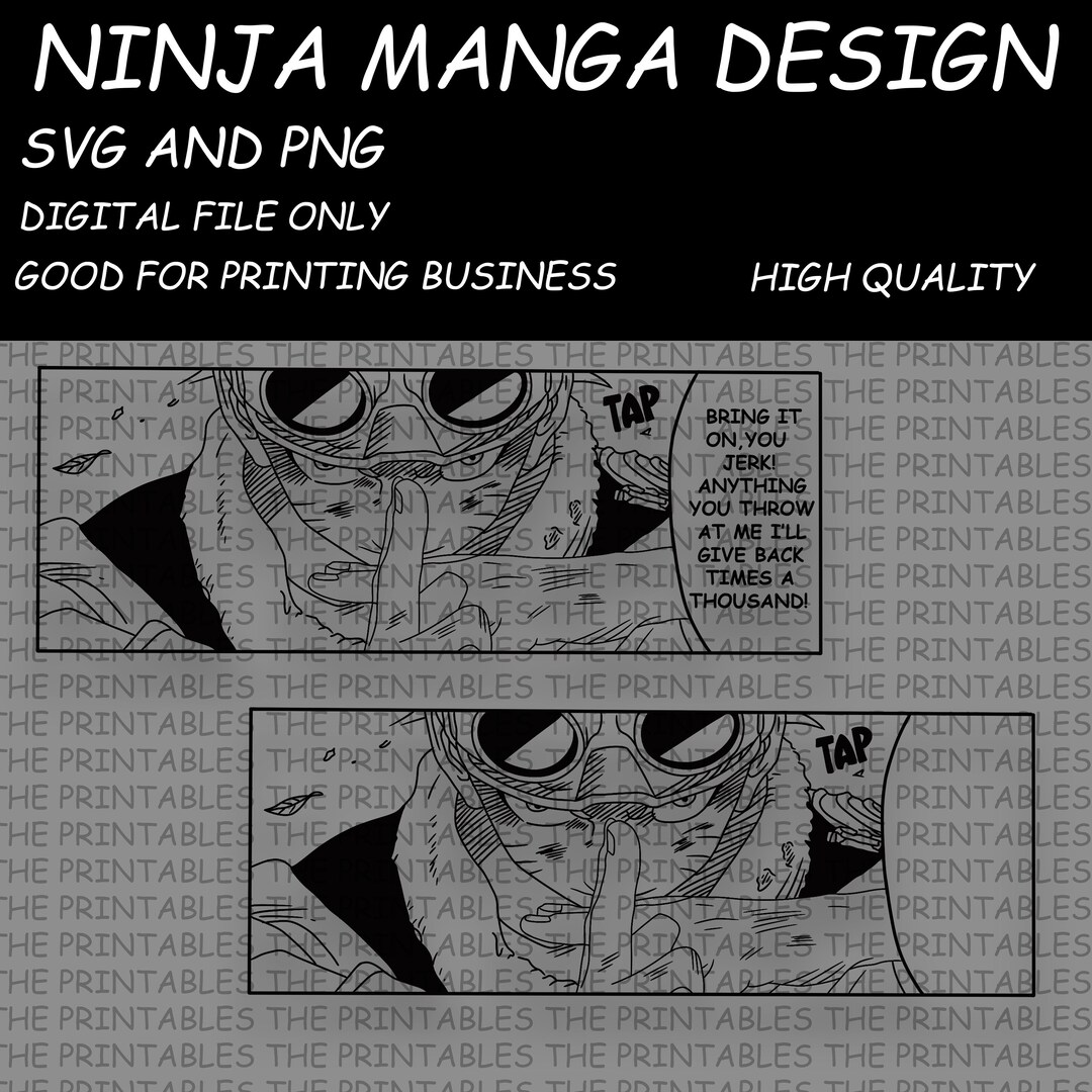 Anime Manga Panel Design Ninja Boy Svg Png Digital File - Etsy Australia