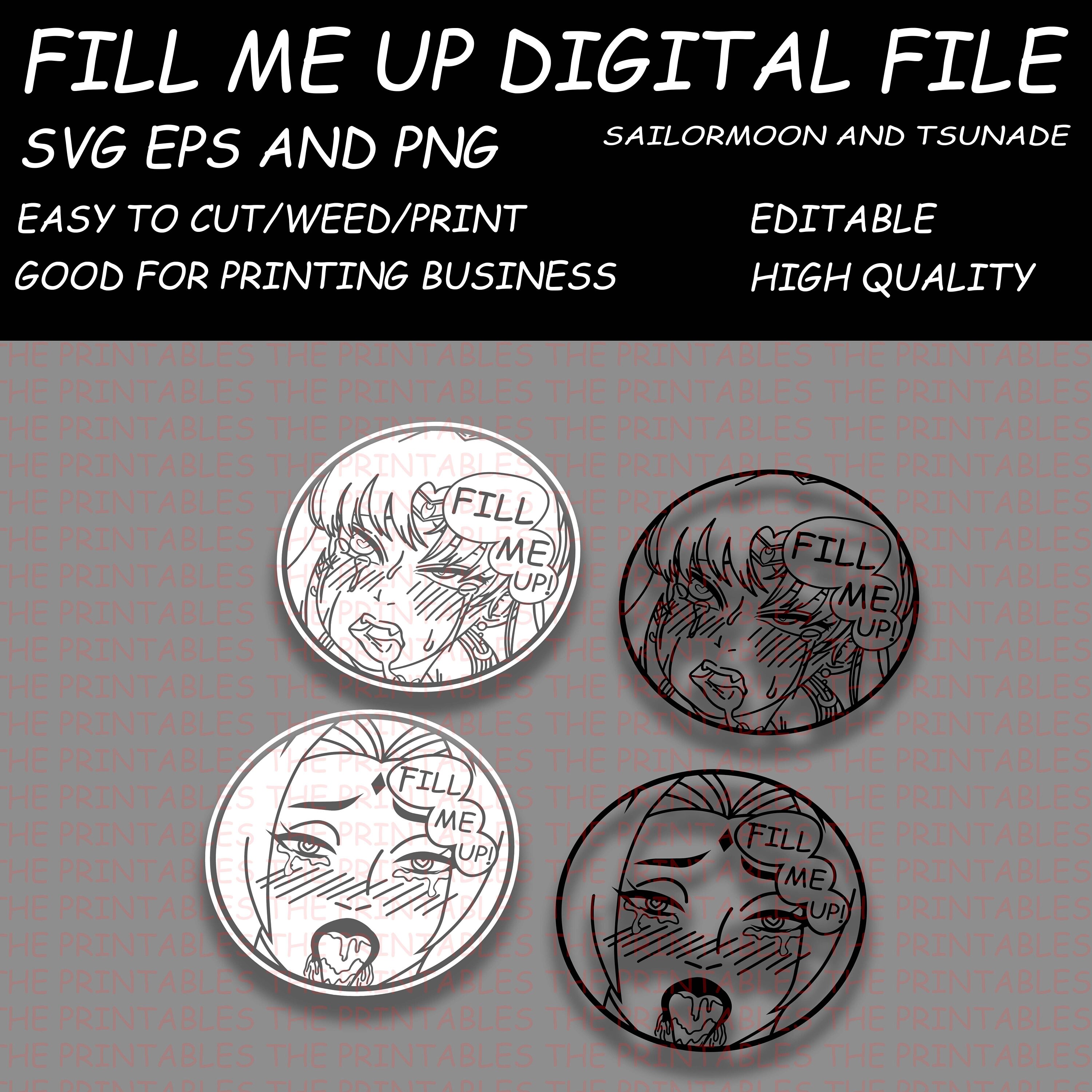 Fill Me up Gas Tank Decal Sticker Design, Digital Files, Ready to Print ...