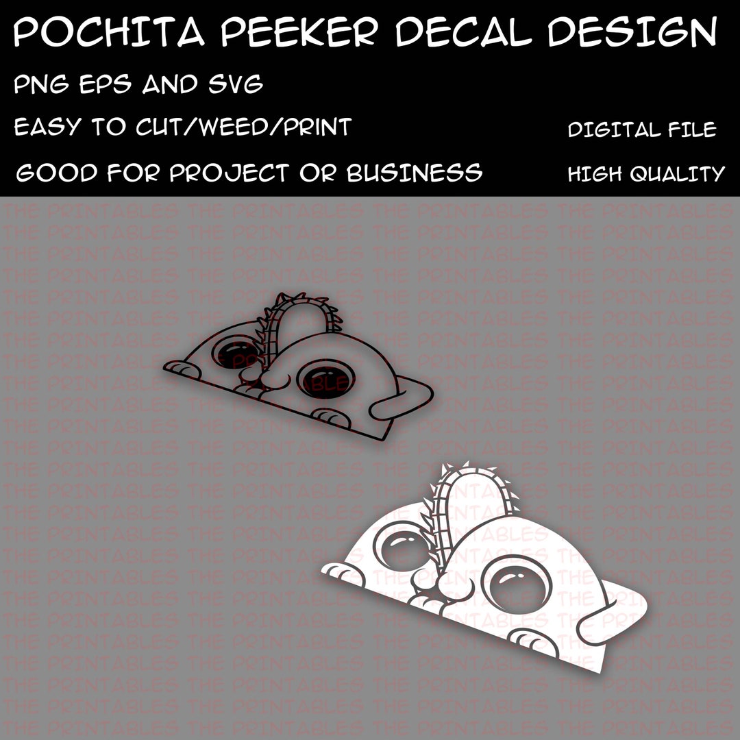 Orange Dog Peeker Decal Design, Digital Files, Ready to Print and Cut ...