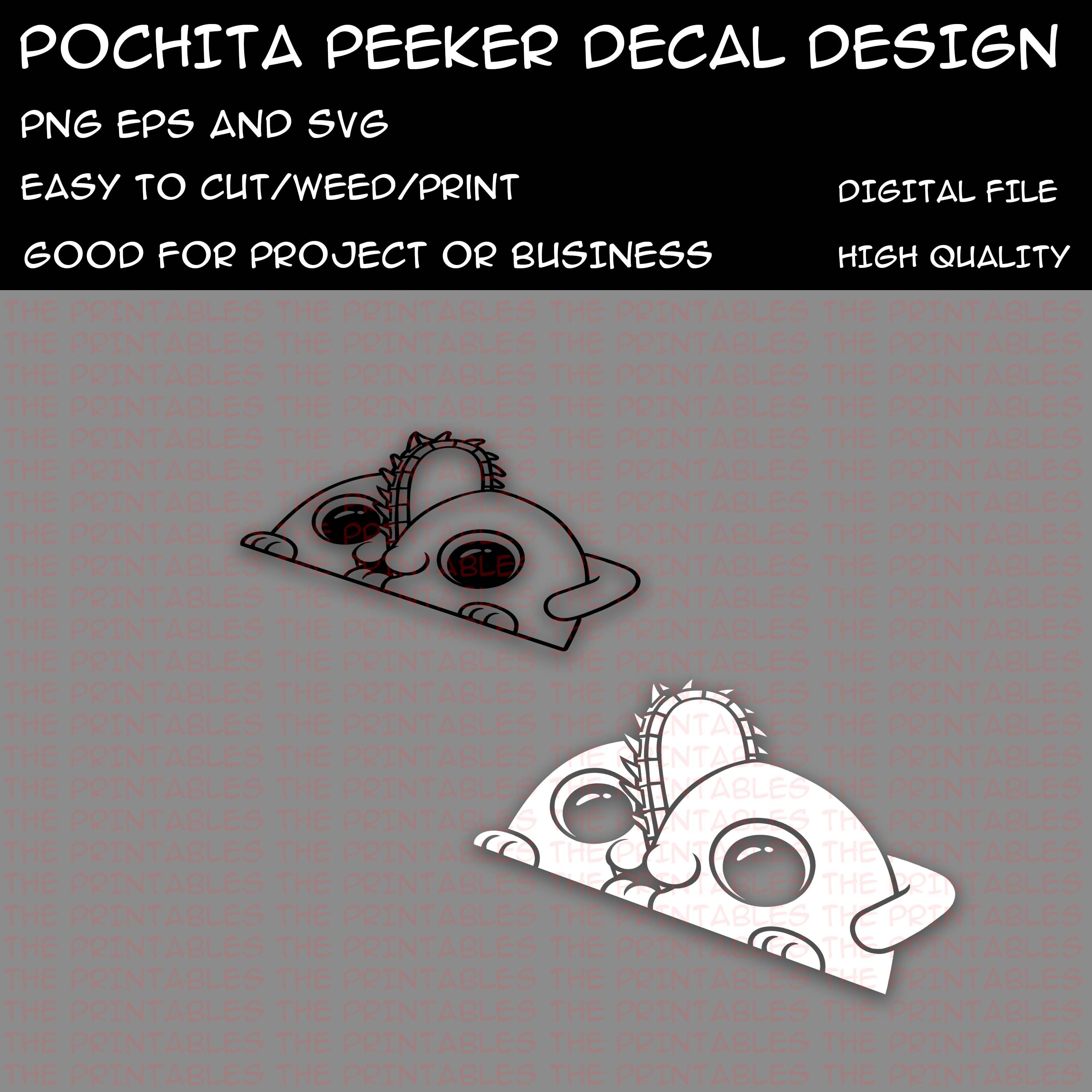 Orange Dog Peeker Decal Design, Digital Files, Ready to Print and Cut ...