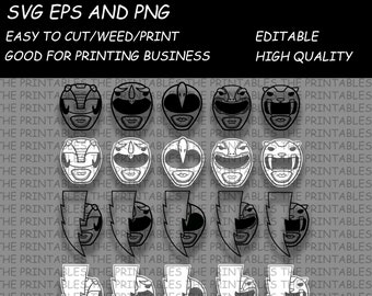 Power Rangers Svg - Etsy Australia