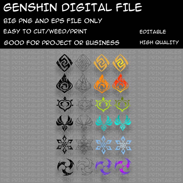 Genshin Svg - Etsy