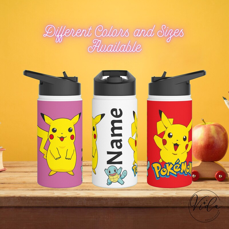 Pikachu Drinks Bottles - Etsy