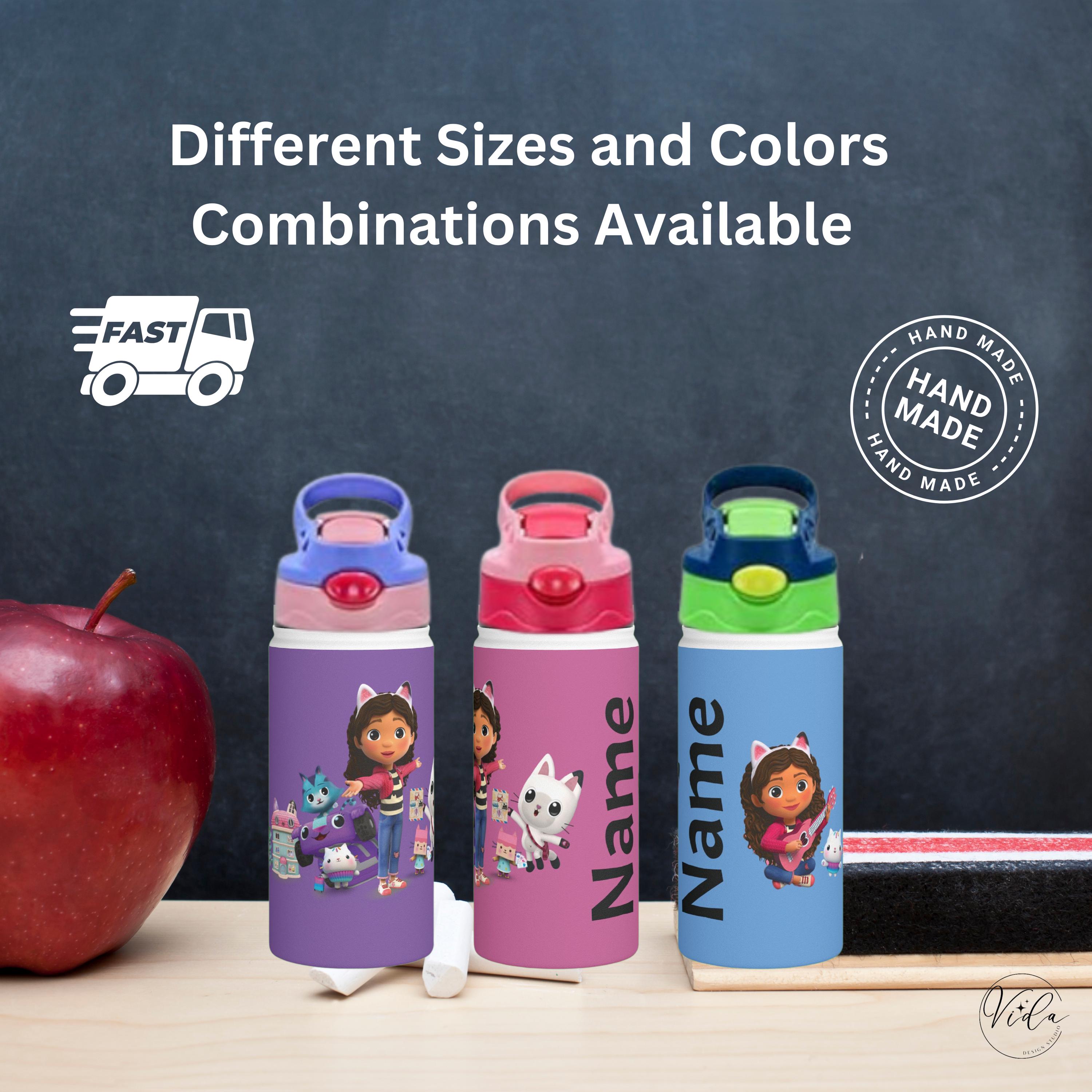 Personalized Cartoon Kids Water Bottle, Toddler Water Bottle With Name ...