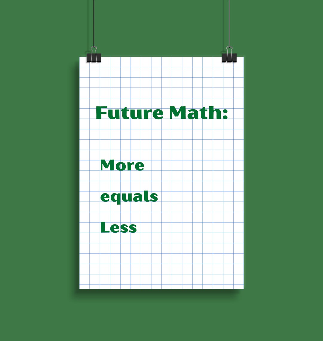 Future Math Wall Art Poster, Typography Print, Modern Text Poster ...