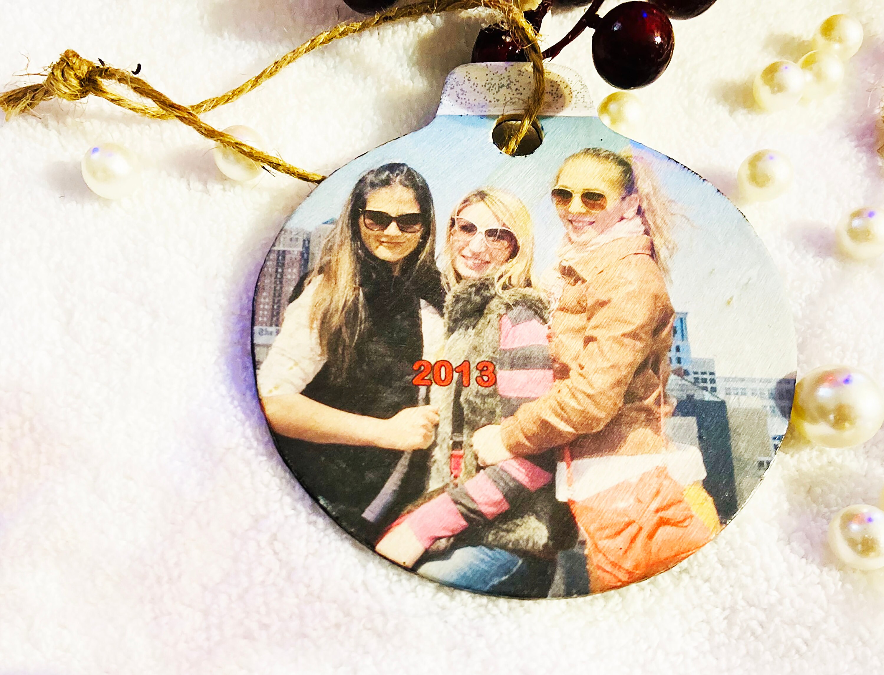 Christmas Photo Ornament Custom Photo Ornament Personalized Wood ...