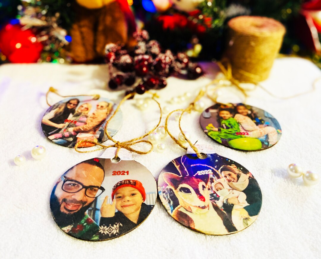 Christmas Photo Ornament Custom Photo Ornament Personalized Wood ...