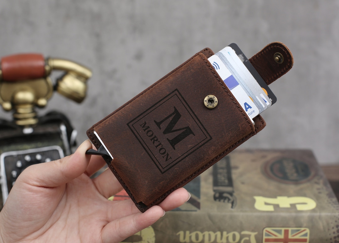 Personalized Mens Money Clip Card Holder, RFID Blocking Card Holder ...