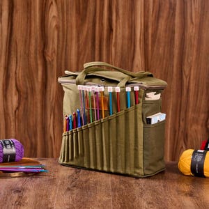 Personalization Canvas Knitting Bag, Gift for Mom, Yarn Storage ...