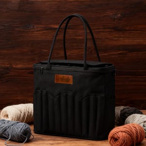Personalization Canvas Knitting Bag, Gift for Mom, Yarn Storage ...
