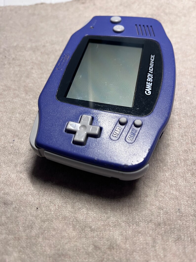 AGB 001 NINTENDO Game Boy Advance Indigo Handheld System Preowned Works ...