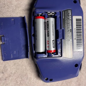 AGB 001 NINTENDO Game Boy Advance Indigo Handheld System Preowned Works ...