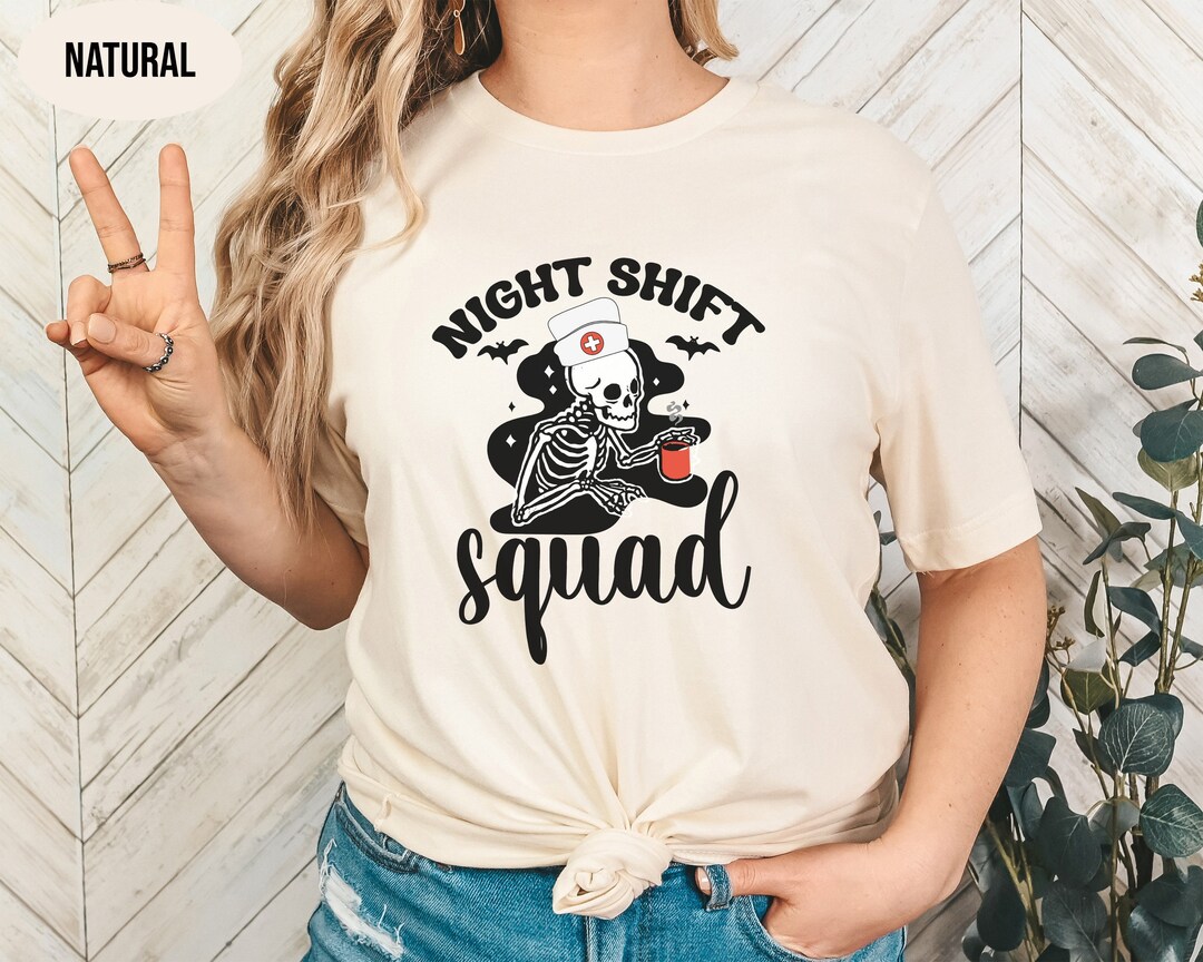 Night Shift Squad Sweatshirt, Nurse Halloween Shirt, Cna Shirt, RN ...