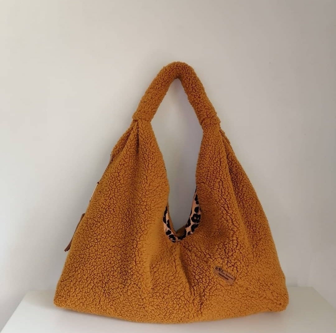 Japanese Origami Bag, Women's Bag, Plush Fabric Bag, Triangle Tote Bag ...