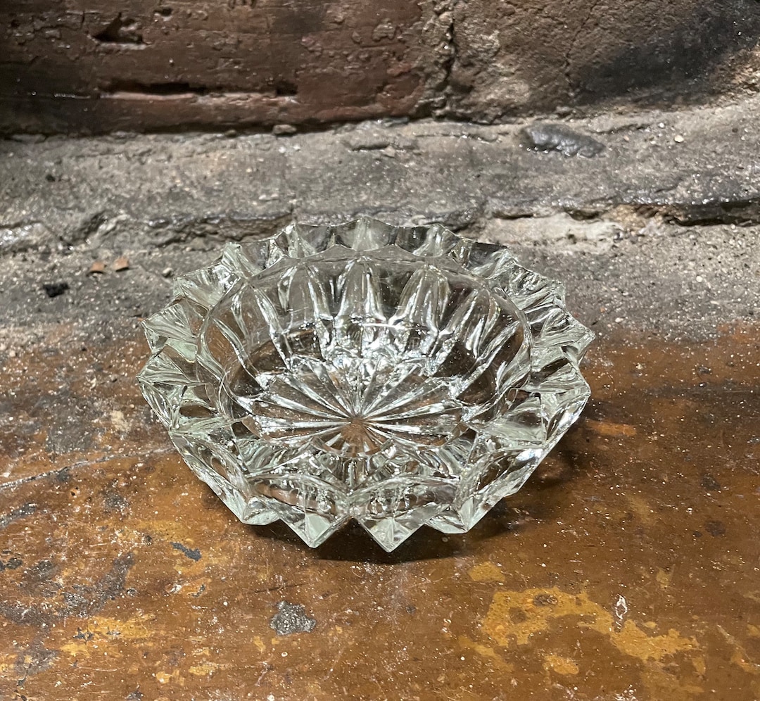 Vintage Crystal Ashtray - Etsy
