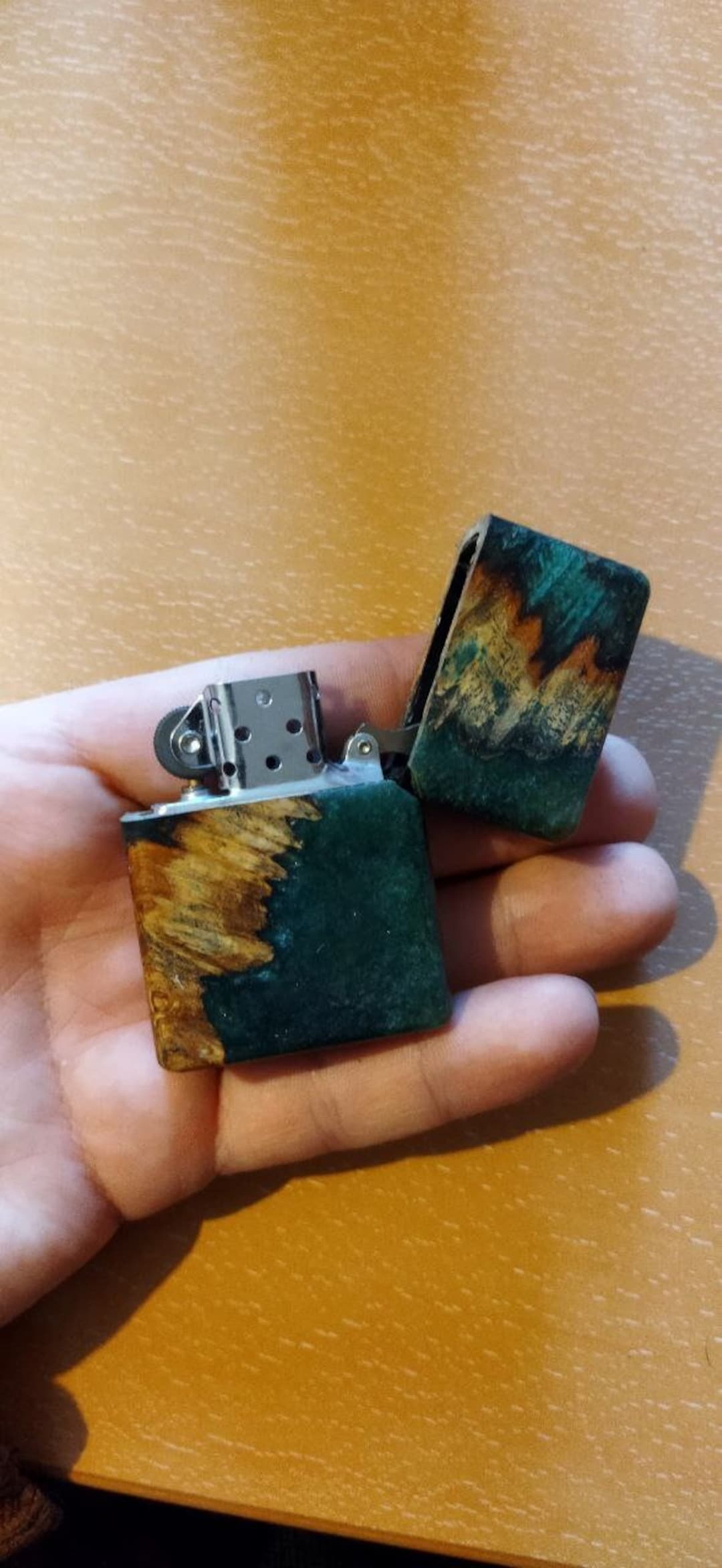 Unique Handmade Stabilize Epoxy Zippo Lighter Gift for Boyfriend Father ...