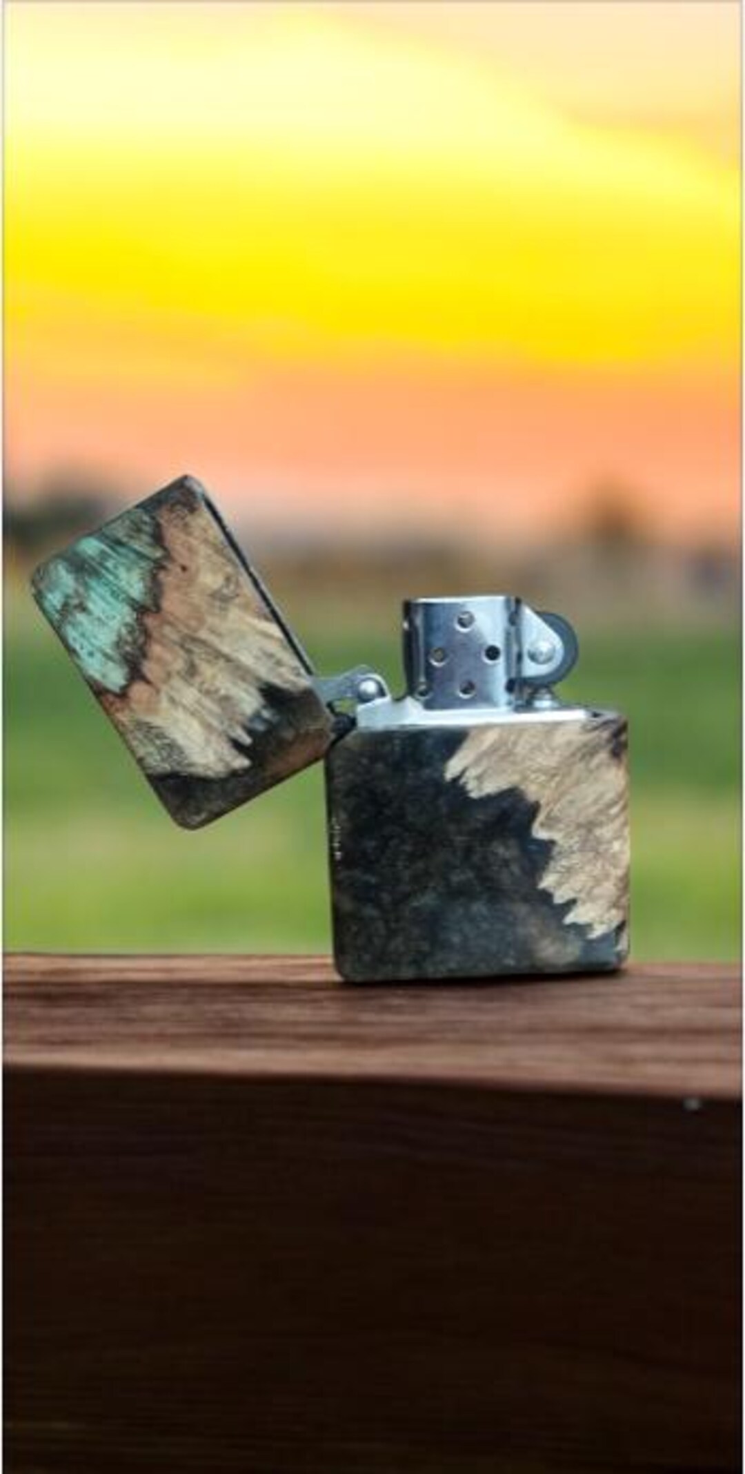 Handmade Stabilized Epoxy Zippo Lighter Lighter Case Resin Tobacco ...
