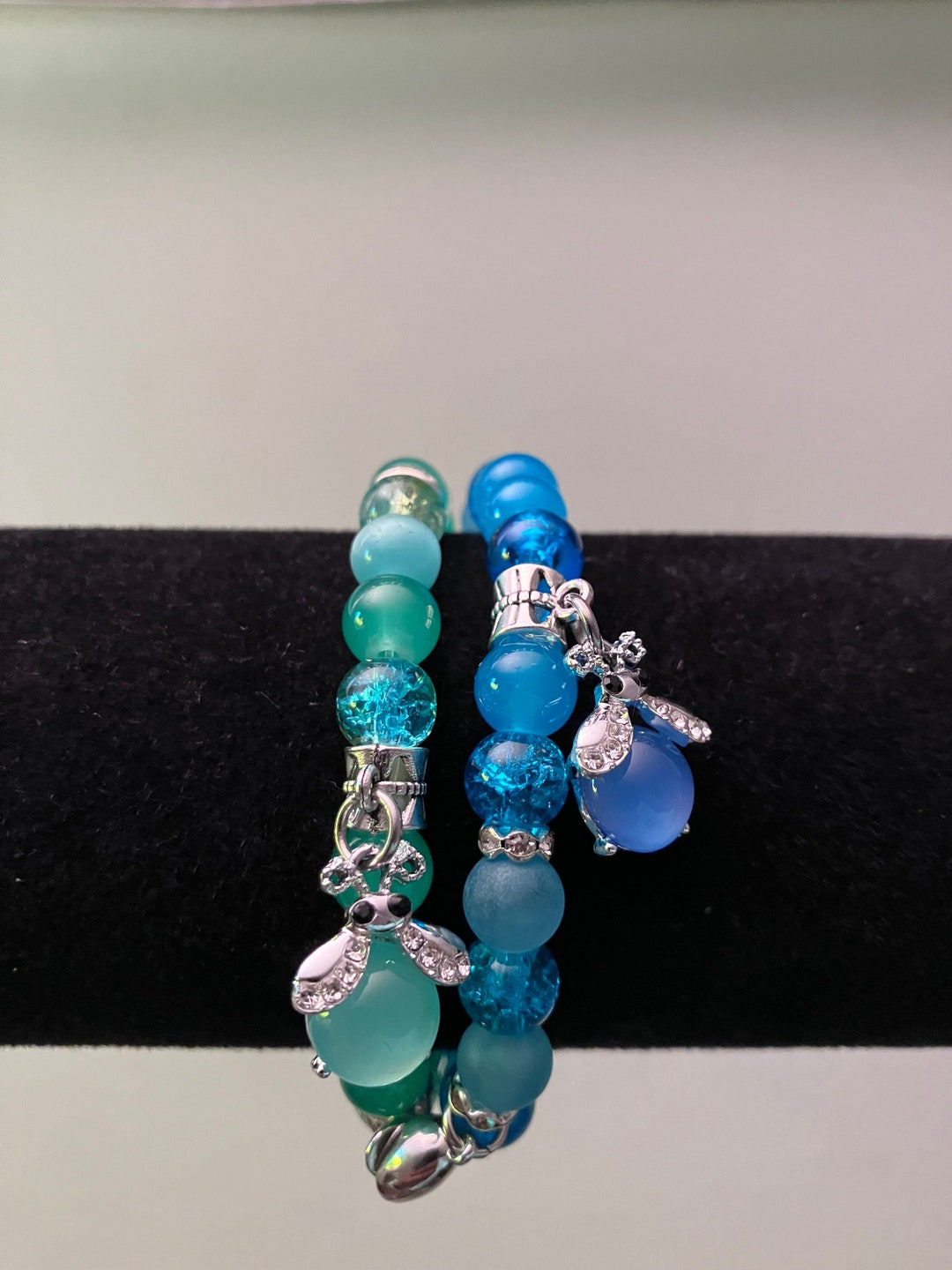 Blue/green Friendship Bracelet Set | Best Friends | Birthday | Magnetic ...