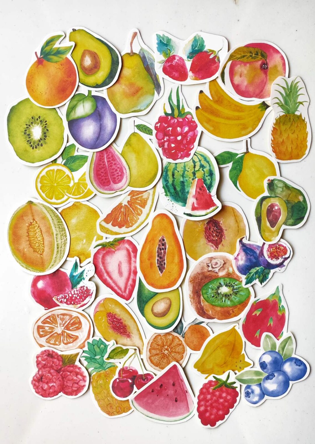 Fruits Sticker Set, Scrapbook Fruits Stickers, Planner Stickers ...