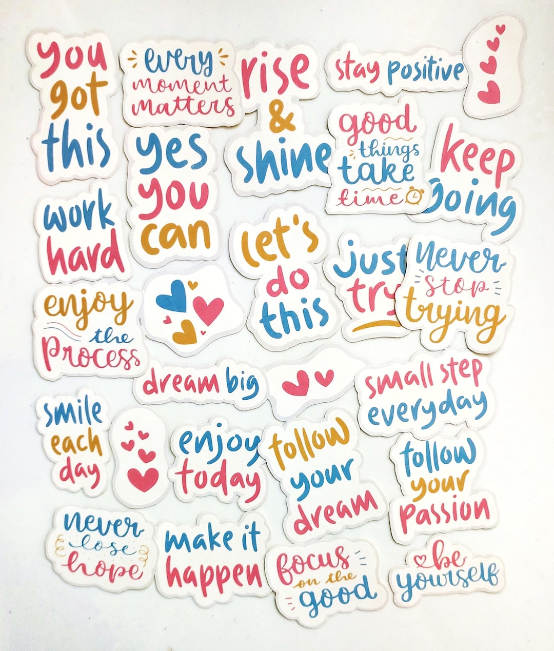 Positive Affirmations Sticker Set, Scrapbook Motivational Stickers ...