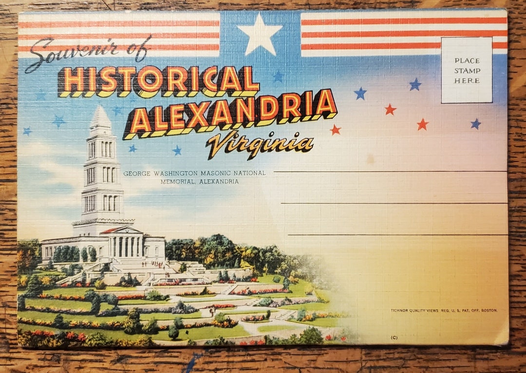 Alexandria Virginia Souvenir Postcard Folder, Historical 1940's Vintage ...