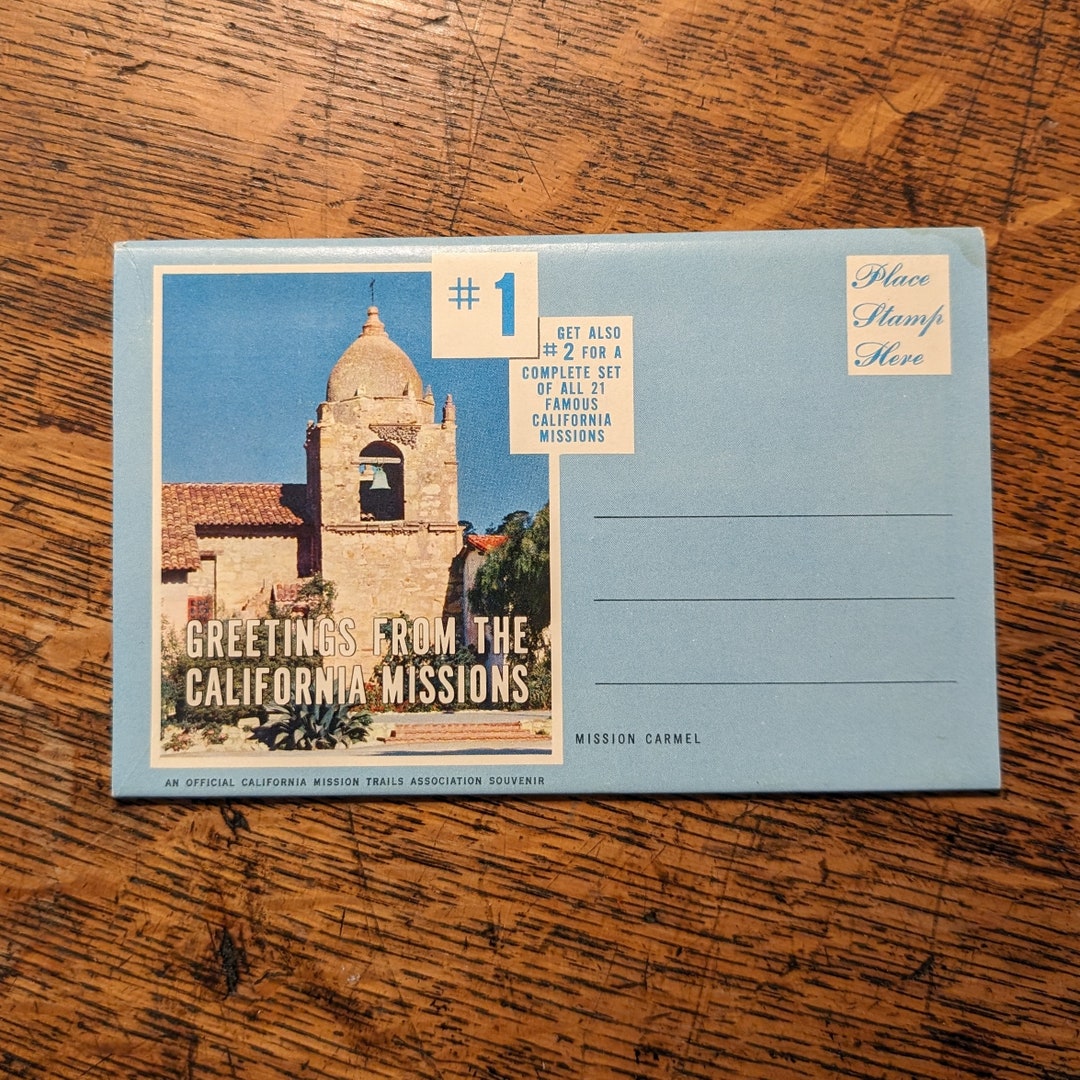 California Spanish Missions Souvenir Postcard Booklet: Vintage 1950s ...