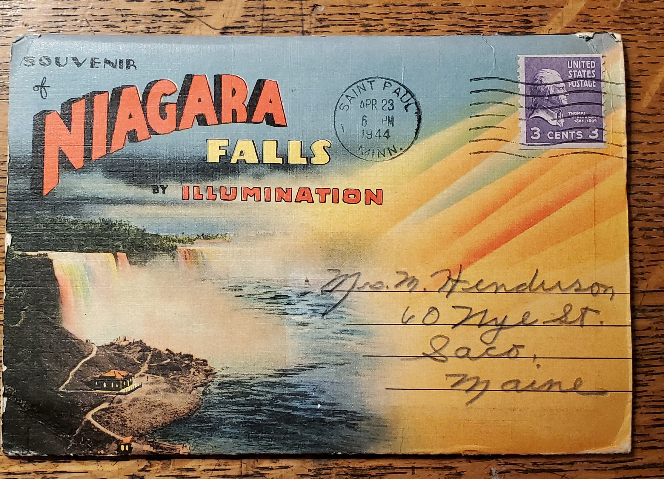 Niagara Falls Souvenir Postcard Folder: 1940s Vintage New York ...
