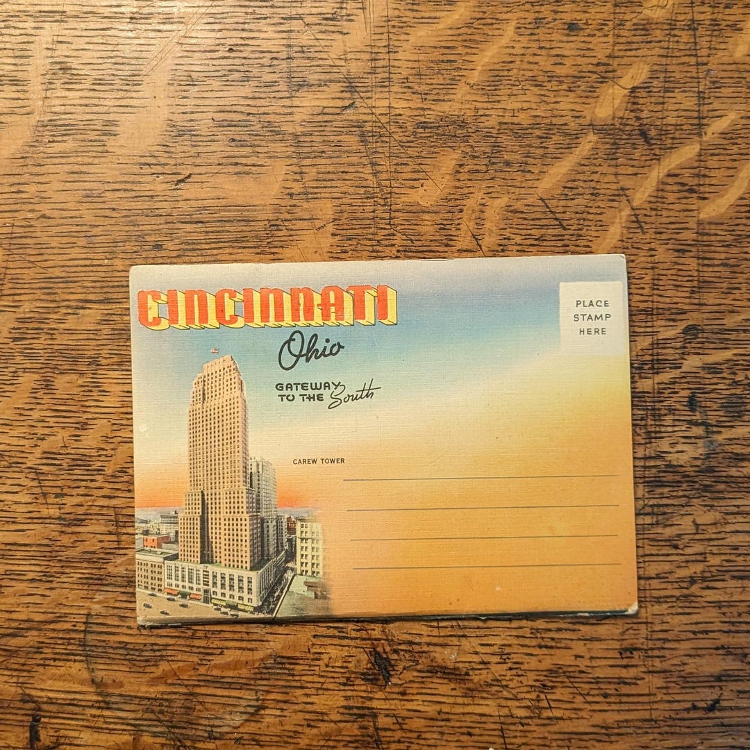 Cincinnati Ohio Souvenir Postcard Folder, 1930's Vintage, Gateway to ...