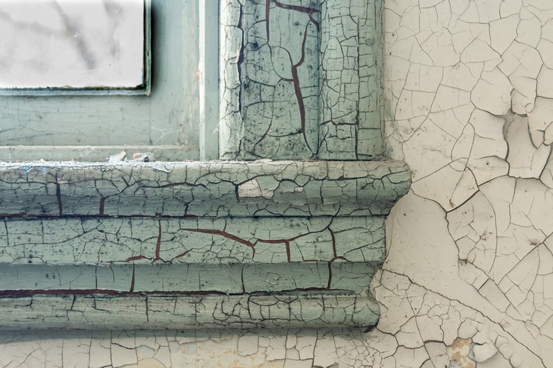 Abandoned State Hospital Photo Post Card, Peeling Paint Photograph NEW ...