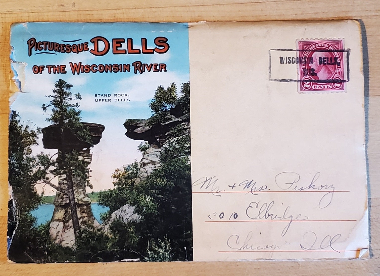 Wisconsin Dells Souvenir Postcard Folder 1940's Vintage - Etsy