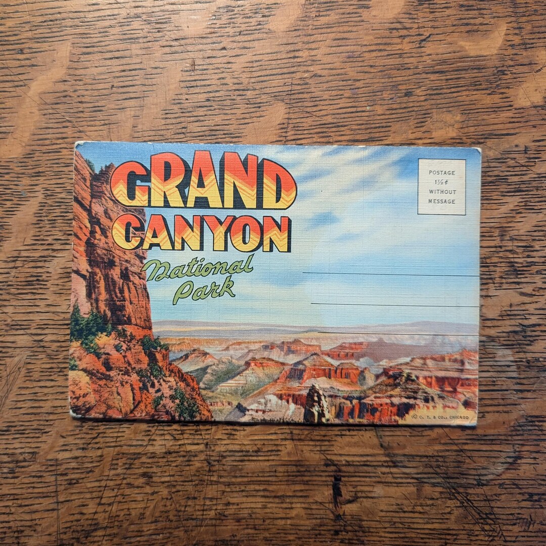 Grand Canyon National Park Arizona Large Letter Souvenir Postcard ...