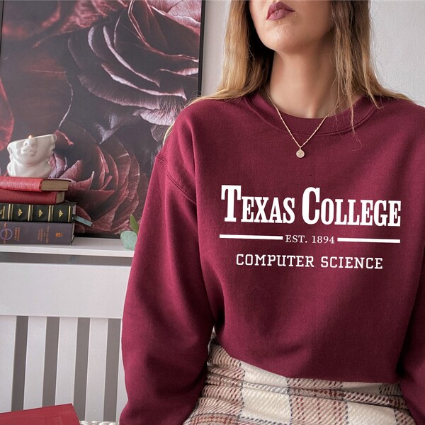 Embroidered College Sweatshirt - Etsy