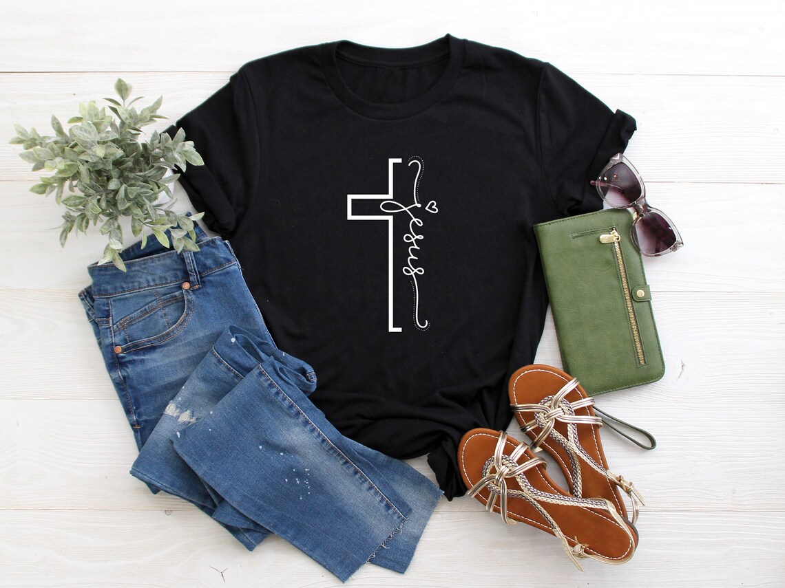 Jesus Cross Shirt: Inspirational Christian Apparel - Etsy