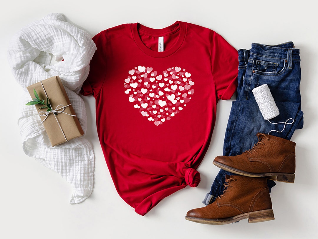 Double Heart Shirt, Valentines Gift Shirt, Love Shirt, Valentines Day ...