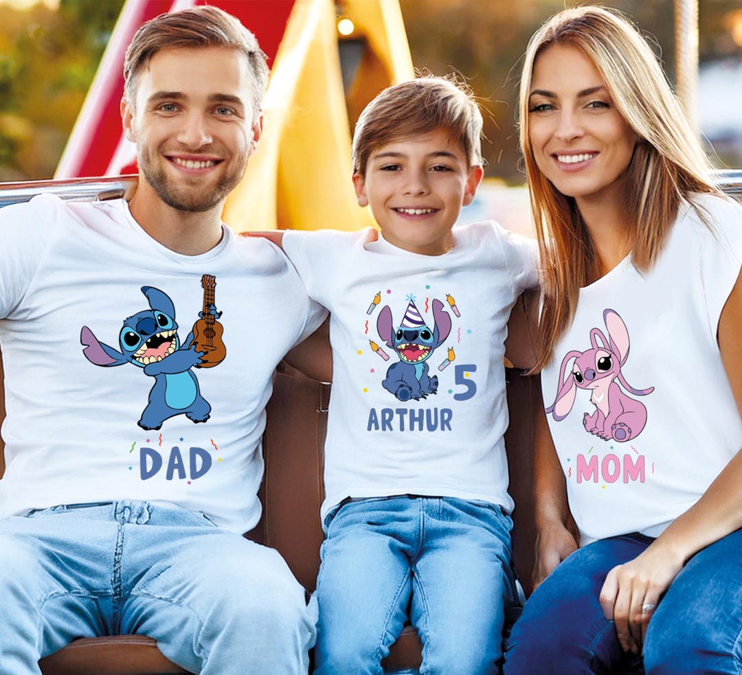 Stitch Family Shirts Birthday Tee Matching Party Outfit for Kids ...