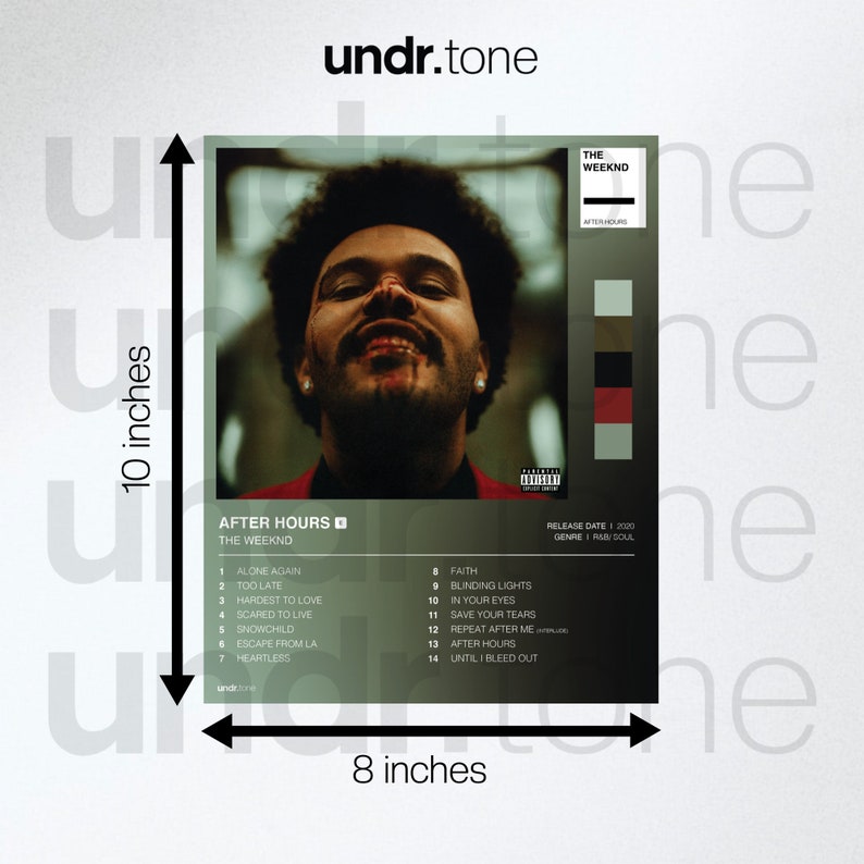 The Weeknd Digital Album Cover Print Bundle 8x10 Inches - Etsy
