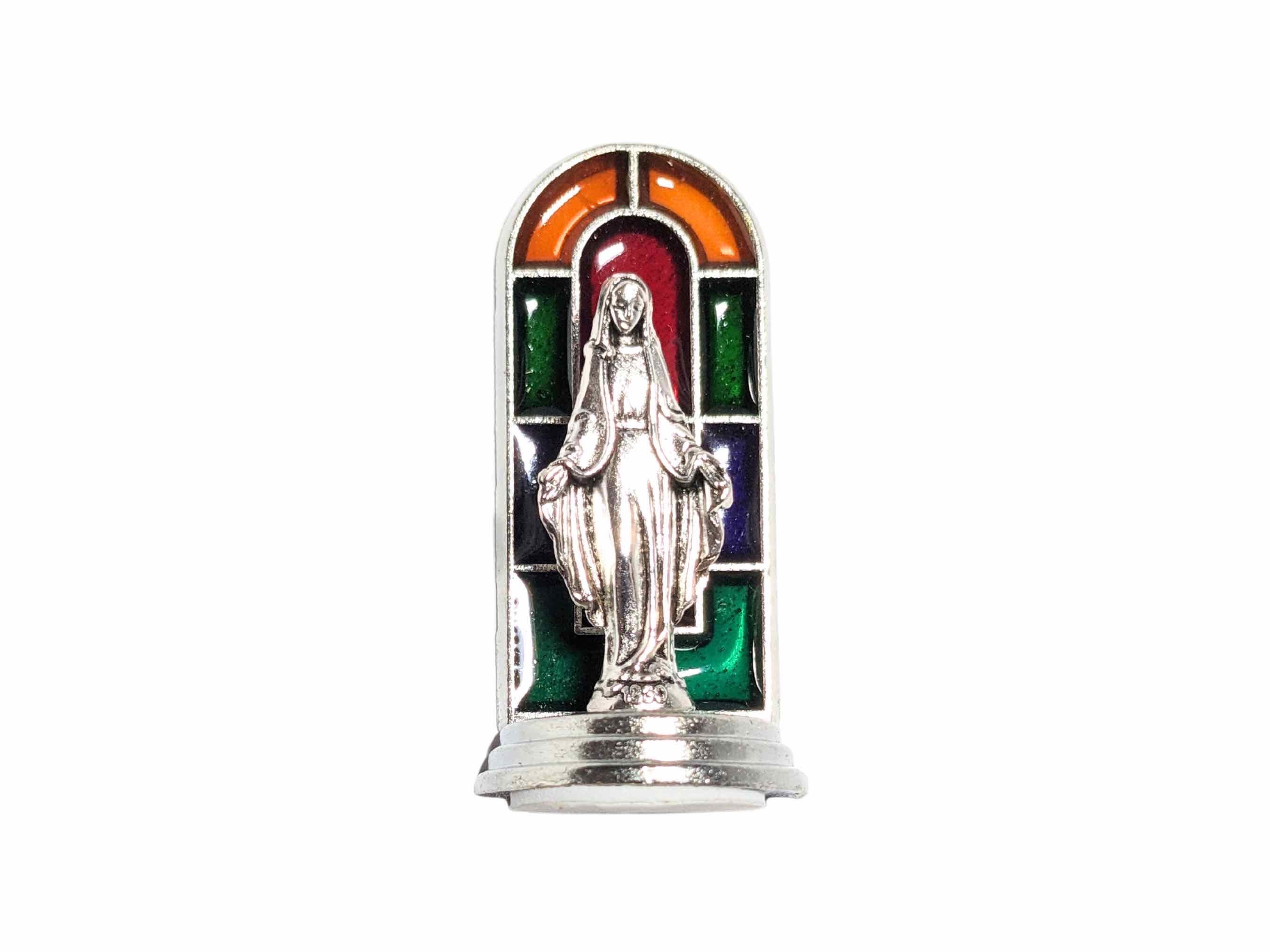 Stained Glass Our Lady of the Graces Blessed Mother Mary Miniature ...