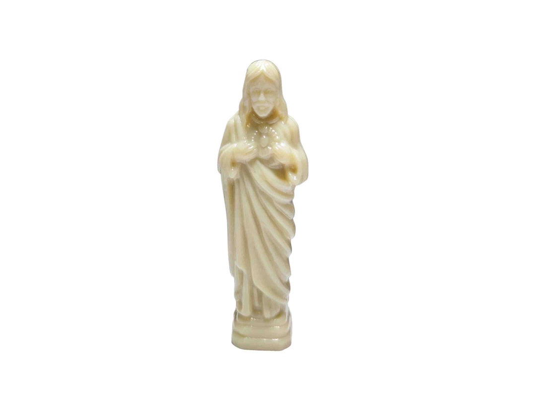 Sacred Heart of Jesus Figurine Miniature Plastic Statue Catholic Gift ...
