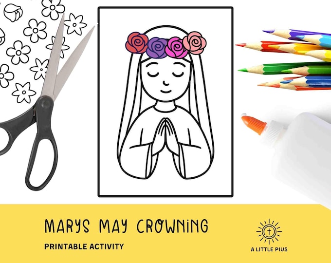 May Crowning Activity, May Crowning Craft, Printable May Crowning Kit ...