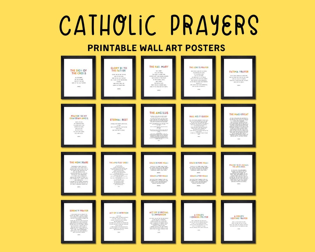 Catholic Prayer Posters Printable | PDF Digital Download | Prayer ...