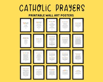 Catholic Prayer Prints Bundle Digital Download Catholic Homeschool ...