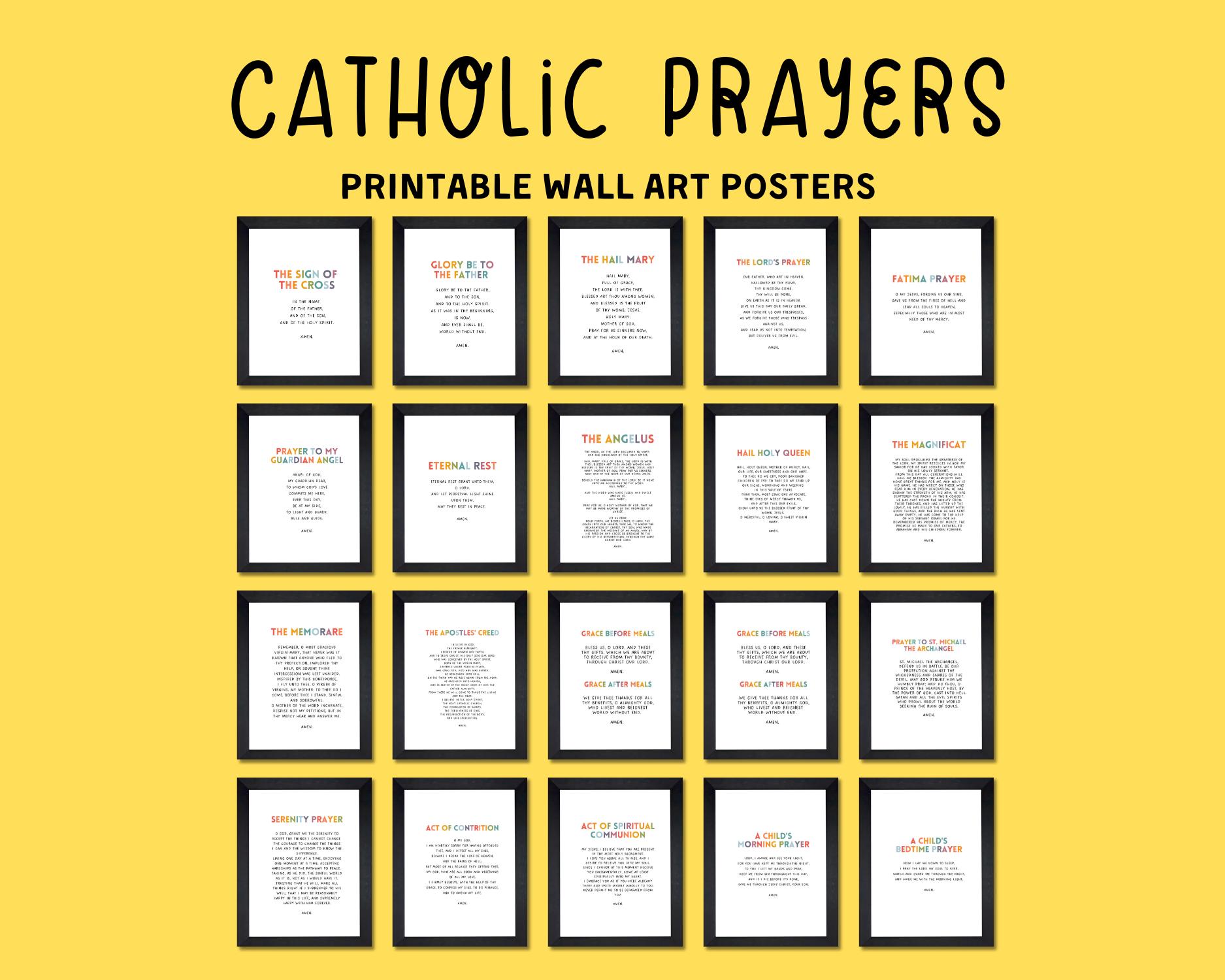 Catholic Prayer Posters Printable | PDF Digital Download | Prayer ...