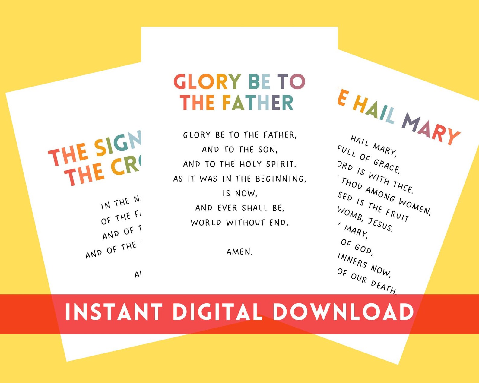 Catholic Prayer Posters Printable | PDF Digital Download | Prayer ...