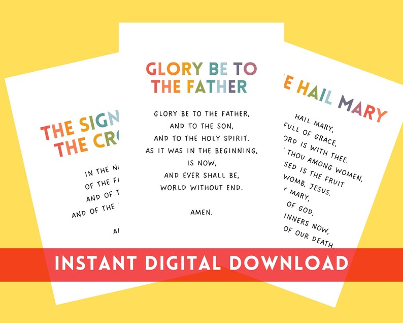 Catholic Prayer Posters Printable | PDF Digital Download | Prayer ...