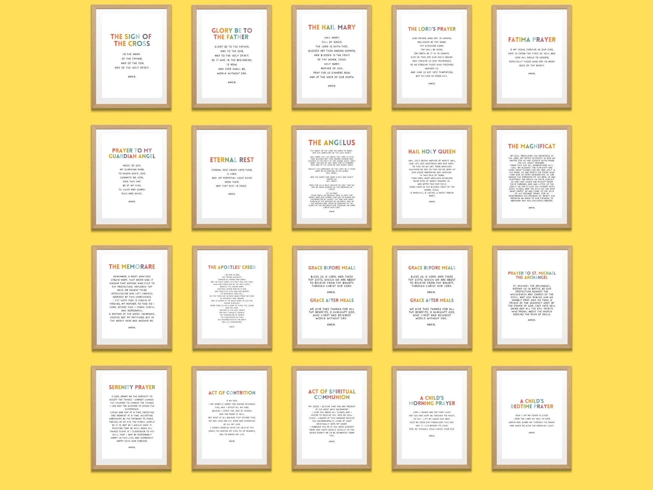 Catholic Prayer Posters Printable | PDF Digital Download | Prayer ...