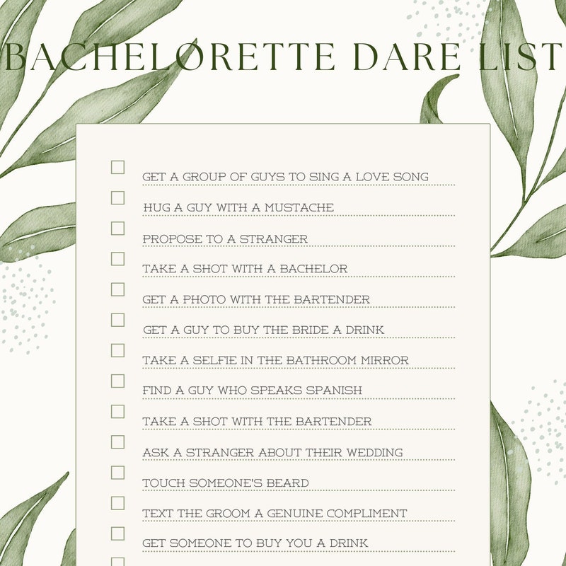 Bachelorette Dare - Etsy
