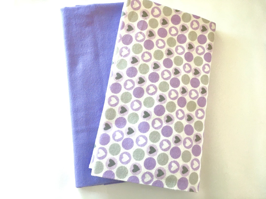 Heart Flannel Fabric | Purple Flannel Fabric | Purple Dot Fabric ...